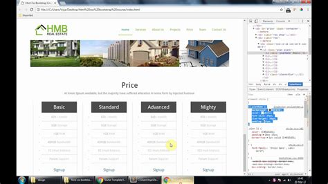 23 price 3 html css bootstrap project a static website youtube