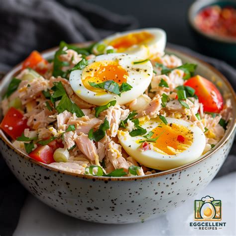 Tuna Salad With Boiled Eggs