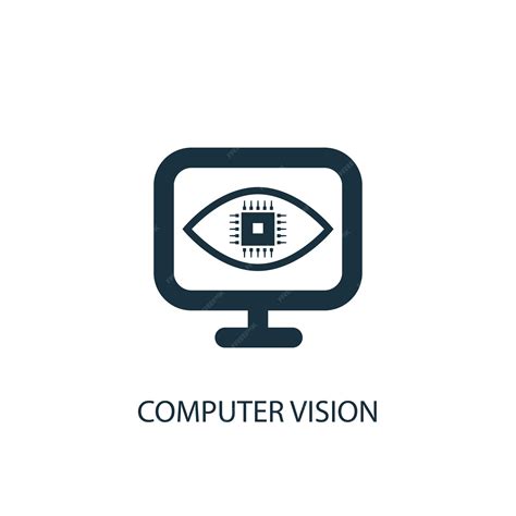 Premium Vector Computer Vision Icon Simple Element Illustration