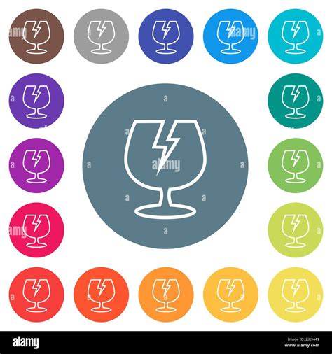 Fragile Symbol Outline Flat White Icons On Round Color Backgrounds 17 Fragile Symbol Outline Flat White Icons On Round Color Backgrounds 17