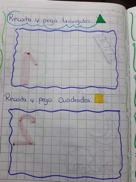 An Open Notebook With Some Writing On The Page And Pictures In Spanish