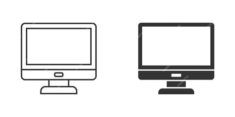 Premium Vector Personal Computer In Flat Style Desktop Pc Vector Illustration On Isolated