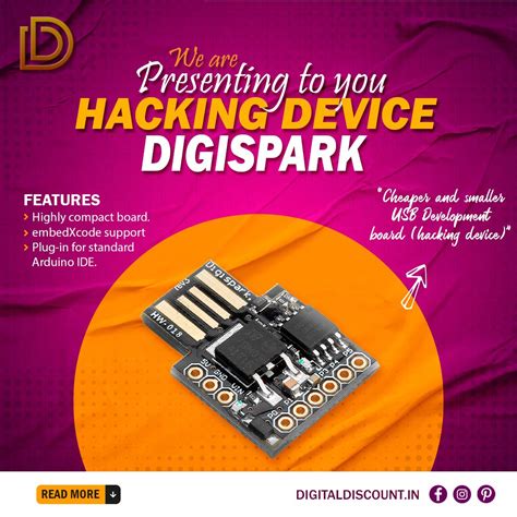 Digital Hacking Device Digispark Highly Compact Board Embed Xcode Support Plug In