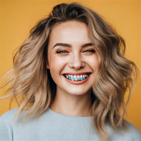 Premium Ai Image Beautiful Young Woman With Teeth Braces