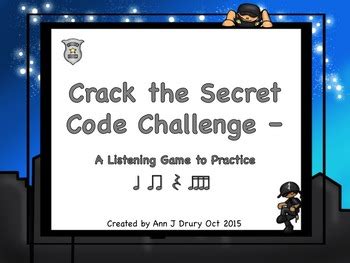 Crack The Secret Code Challenge Sixteenth Notes By Vivace2309 TPT