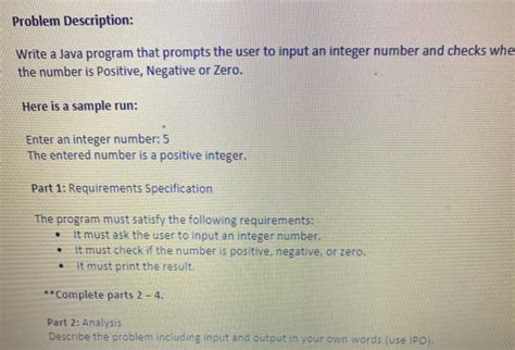 solved problem description write a java program that
