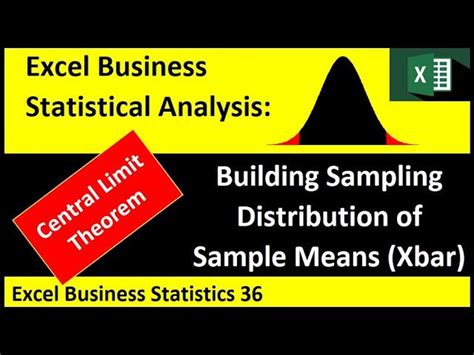 Free Video Excel Statistical Analysis Learn Central Limit Theorem By Building Sampling