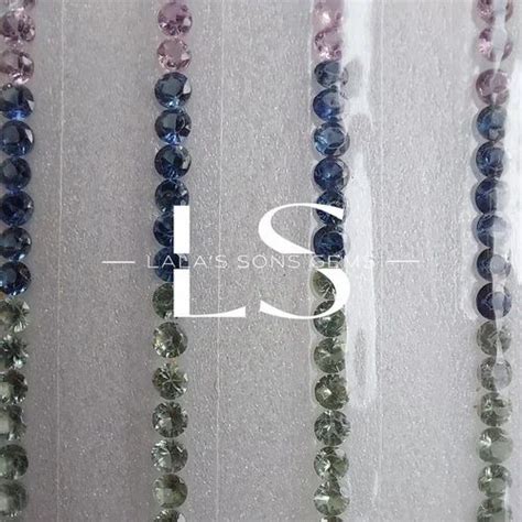 Natural Multi Sapphire Rounds Aaa Quality Faceted Cut Polished