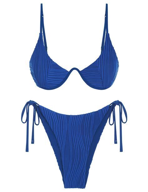 Zaful Two Piece Sexy Bathing Suit For Women Brazilian Thong Bikini Set