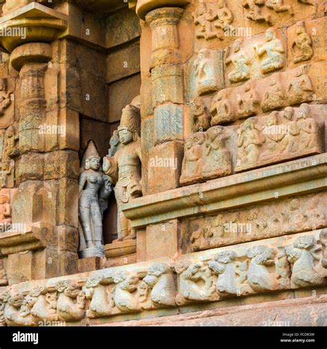 Part Of Wall Great Architecture Ancient Gangaikonda Cholapuram Temple