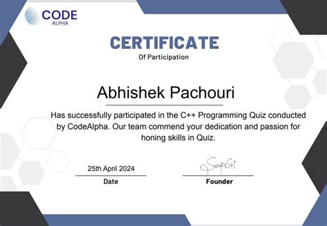 Completed Codealpha C Quiz Abhishek Pachouri Posted On The Topic Linkedin