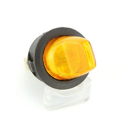 Round Toggle Switch Illuminated Amber Car Builder Solutions