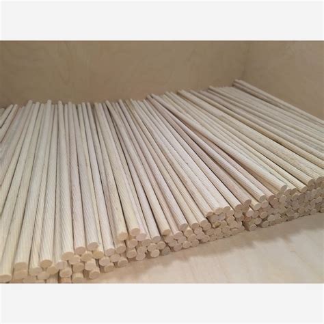 خرید و قیمت میله چوبی آجدار ،قطر 8 میلی متر ، طول 40 سانتی متر ، پک 10