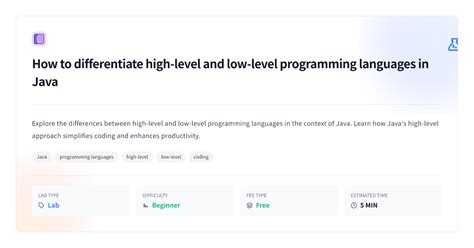 How To Differentiate High Level And Low Level Programming Languages In Java Labex