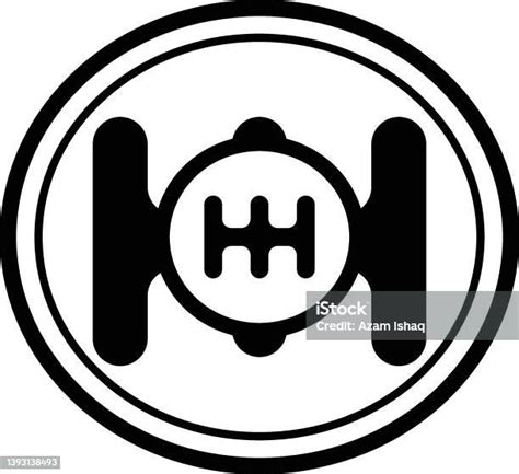 가죽 기어 노브 벡터 아이콘 디자인 자동차 서비스 및 자동차 수리점 기호 트럭 예비 부품 기호 자동차 기술자 장비 스톡