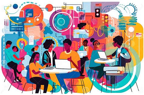 Abstract Vector Illustration Representing The Workflow And Benefits Of