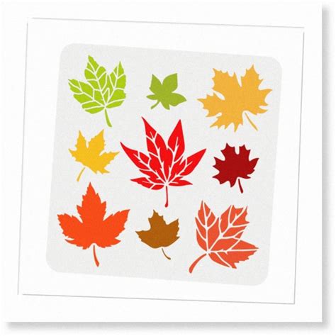Autumn Maple Leaves 118x118inch Plastic Leaf Pattern For Diy