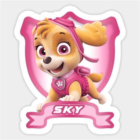 Sky From Paw Patrol 1 By Minime Paw Patrol Stickers Paw Patrol Paw