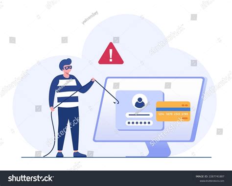 Database Security Phishing Hacker Attack Concept Stock Vector Royalty