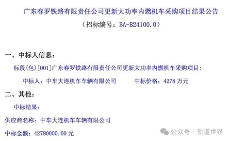 春罗铁路大功率内燃机车中标结果 秦皇岛港DF5型内燃机车纯电动改造招标 项目 规格书 概况