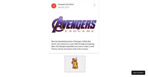 React Thanos Snap Demo Forked Codesandbox