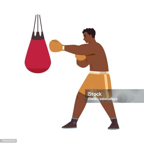 체육관에서 벡터 일러스트 레이 션을 연습하는 권투 선수 개체 그룹에 대한 스톡 벡터 아트 및 기타 이미지 개체 그룹 건강한