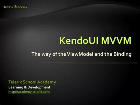 Ppt Kendoui Mvvm Powerpoint Presentation Free Download Id4387505