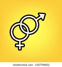 Sex Symbol Sign Vector Yellow Polka Stock Vector Royalty Free 1337704052 Shutterstock