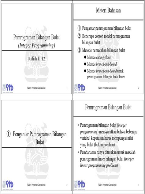 Pemrograman Bilangan Bulat Pdf