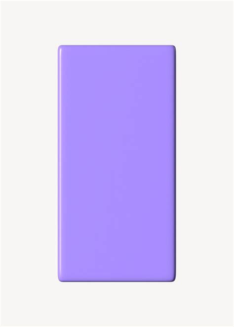 3d Purple Rectangle Shape Geometric Premium Psd Rawpixel