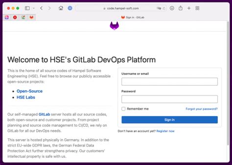 Self Hosted Gitlab Server Hampel Software Engineering