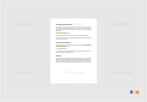 Research Memo Template In Word Apple Pages