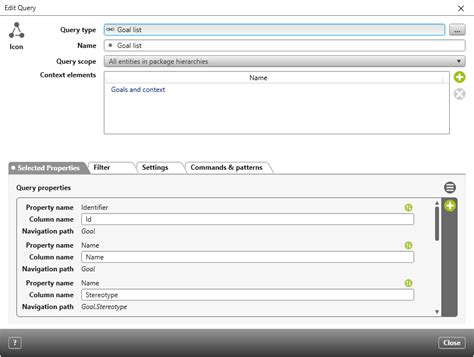 Dialog Edit Query MicroTOOL Hilfeseiten