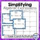 Simplifying Algebraic Expressions Task Card Activity SCOOT TPT