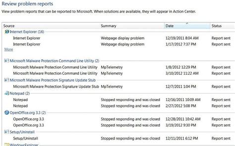 Reliability Monitor Page 3 Tutorials