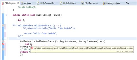 Trying Out Lambda Expressions In The Eclipse IDE