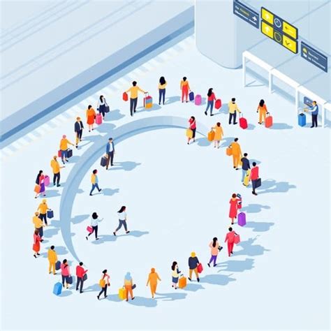 Free Spiral Airport Queue Image Download At Stockcake