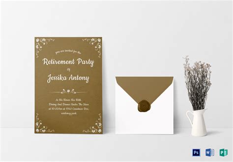 Teacher Retirement Party Invitation Design Template In Psd Word Publisher