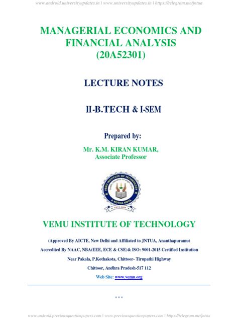 jntua managerial economics financial analysis notes r20 pdf