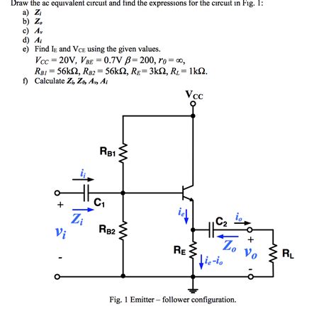 Solved Draw The Ac Equivalent Circuit And Find The Chegg Com