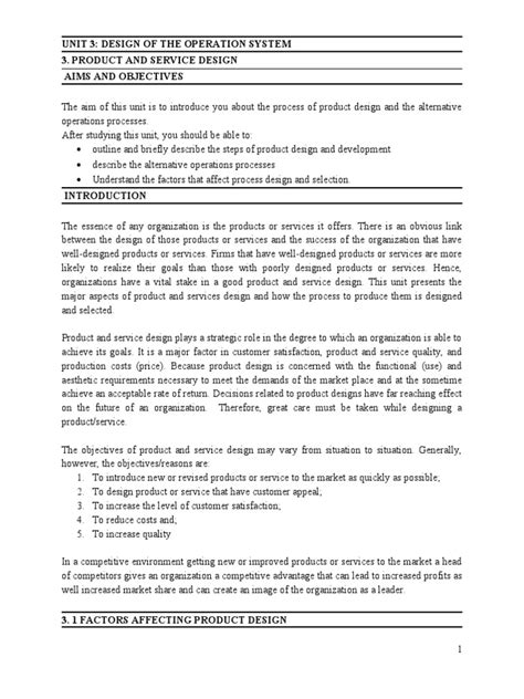 Unit 3 Design Of The Operation System Part One Pdf Automation Leverage Finance