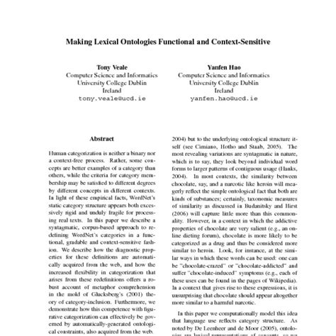 Making Lexical Ontologies Functional And Context Sensitive Acl Anthology