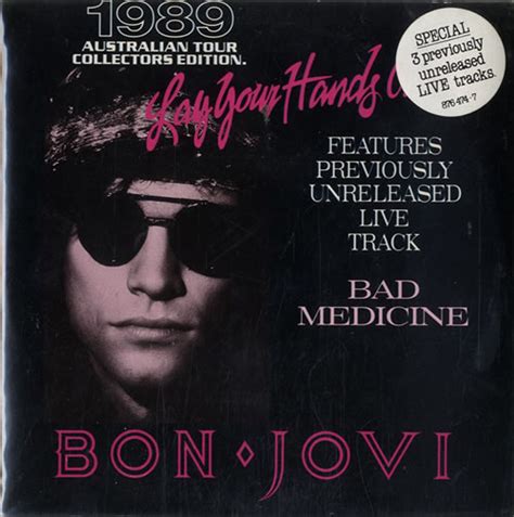 Bon Jovi Lay Your Hands On Me Triple Australian 7 Vinyl —