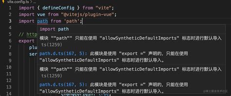 Vue3项目中配置nfigts时使用path模块报错通过 Npm Create Vitelatest 掘金