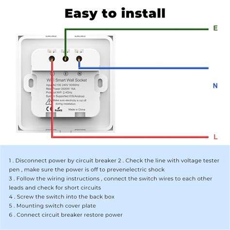 SMATRUL Wifi Smart Plug Socket UK Plug Power Monitor 16A Smart Socket WiFi Wall Socket For Home
