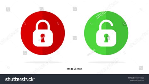 Set Lock Unlock Sign Vector Illustration Stock Vector Royalty Free Shutterstock