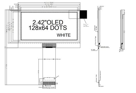 2 42inch 12864 OLED Display Jiangxi Huaersheng Technology Co Ltd