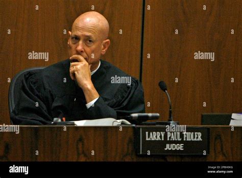 Judge Larry Fidler Listens To Witness Testimony During Phil Spectors