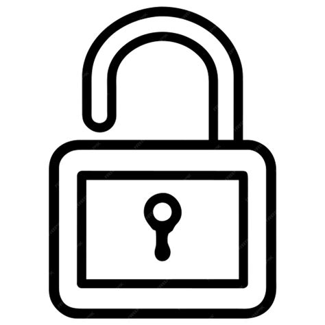 Premium Vector A Lock Icon Outline