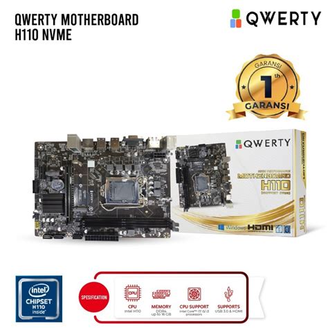 Jual Qwerty H110 Nvme Motherboard Ddr4 Lga 1151 Shopee Indonesia